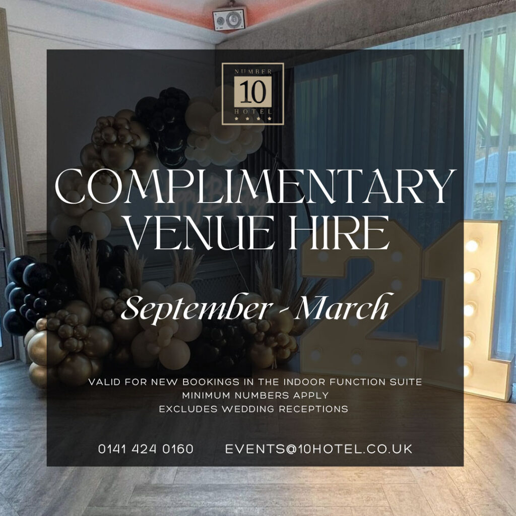 Functions and Parties | Weddings Glasgow | Number 10 Hotel